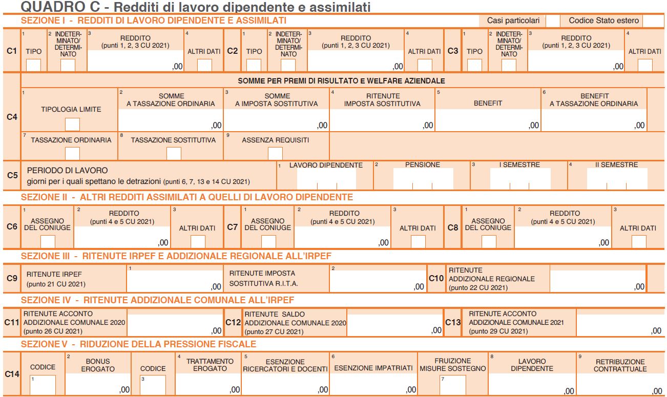 Compilazione Dichiarazione dei redditi 730 con Due Certificazioni del ...