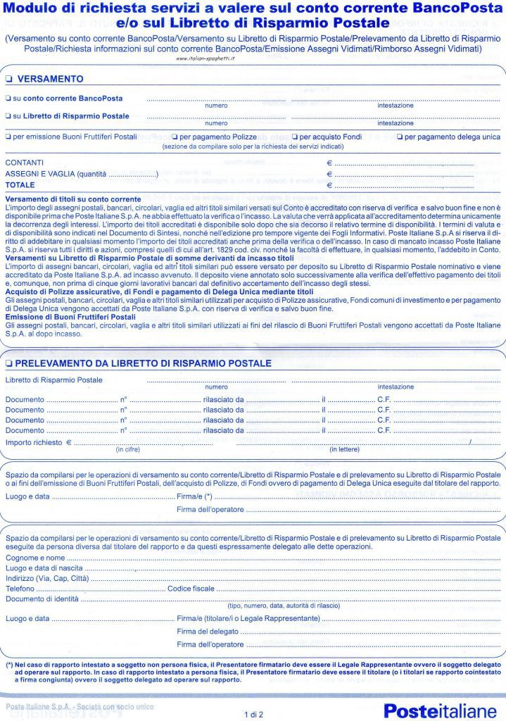 Il bonifico SEPA con esempio di modulo
